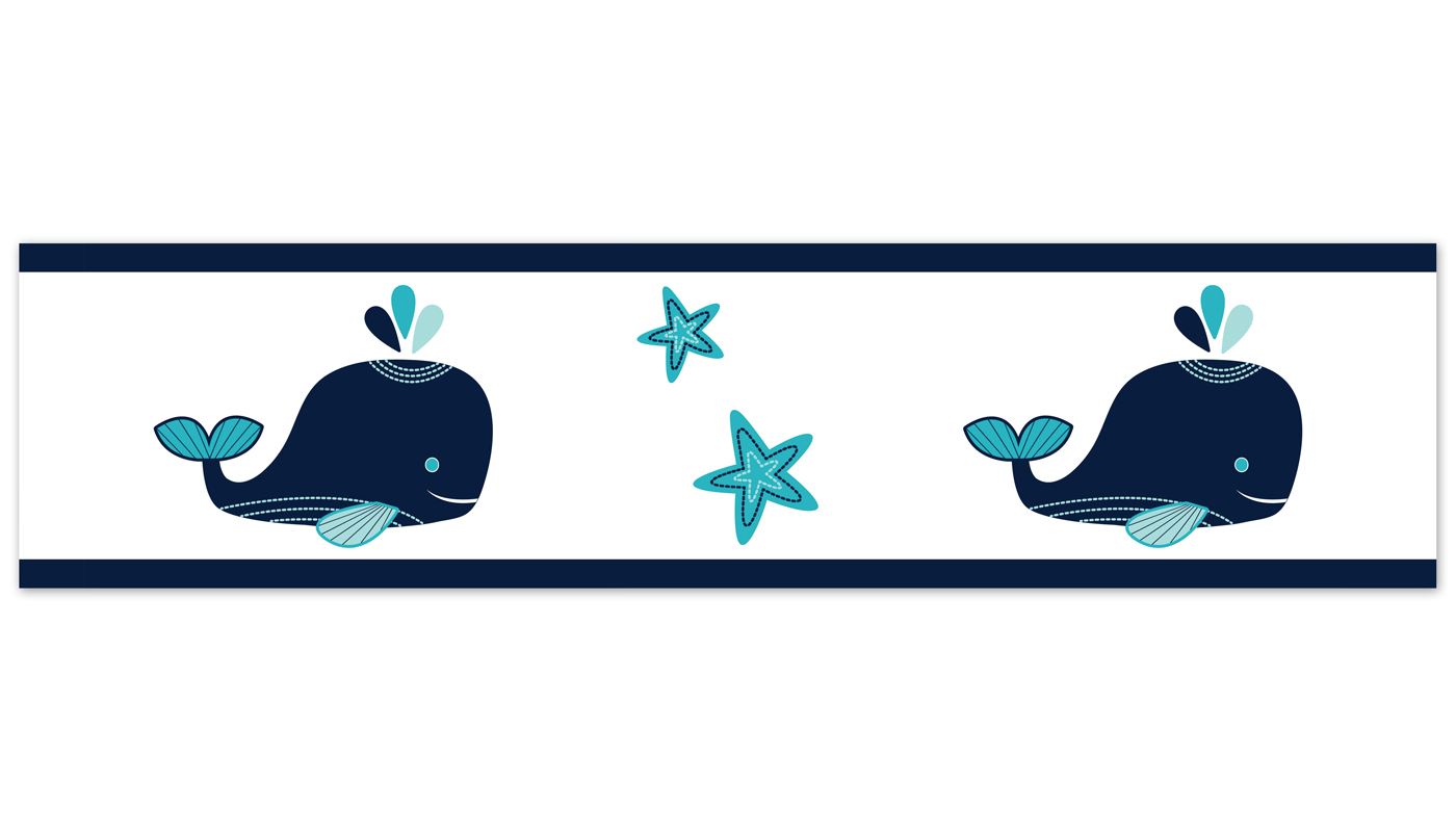 Whale Collection Wallpaper Border