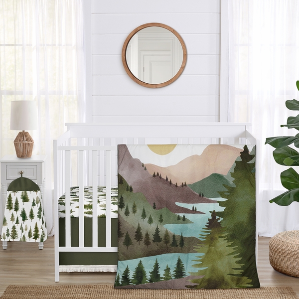 Woodland Pine Tree Collection 4 Piece Crib Bedding