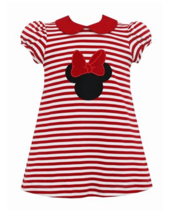 Claire and Charlie Minni Ears A-Line Red Stripe Dress 3M-10