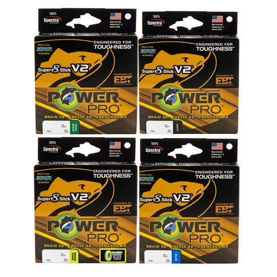 PowerPro Super 8 Slick V2 300 Yard Spools - Fishing Line