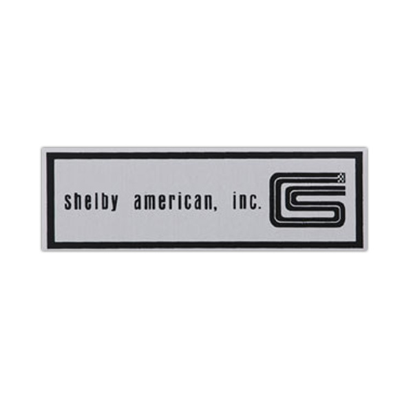 1965-66 Shelby Scuff Plate Label (CS Shelby American)
