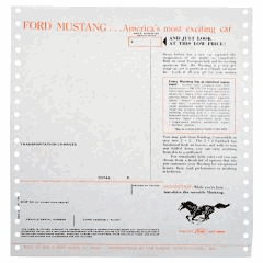 1965 Mustang Window Sticker