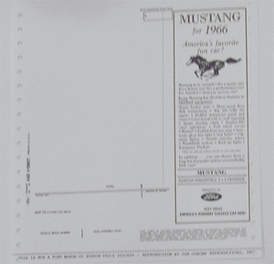1966 Mustang Window Sticker