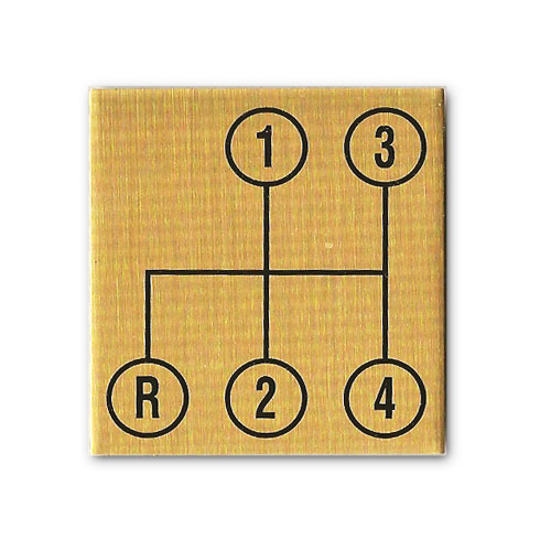 1968 Shelby 4-Speed Shift Pattern Plate