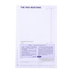 1969 Mustang Window Sticker