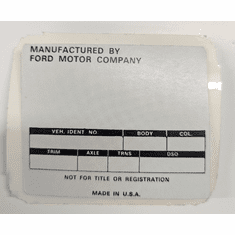 Serial Number Tags