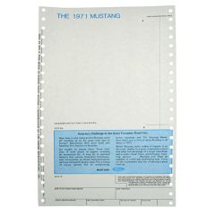 1971 Mustang Window Sticker