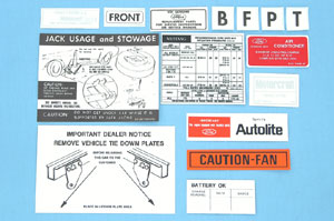 1973 Mustang Decal Kit