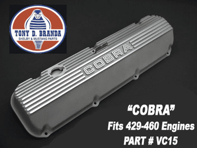 Ford Mustang Shelby 429-460 "Cobra" Finned Valve Covers