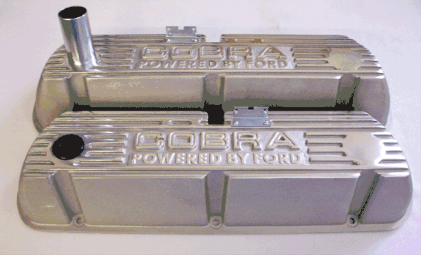 Ford Mustang Shelby Tall Polished Cobra Valve Covers for 289-302-351W
