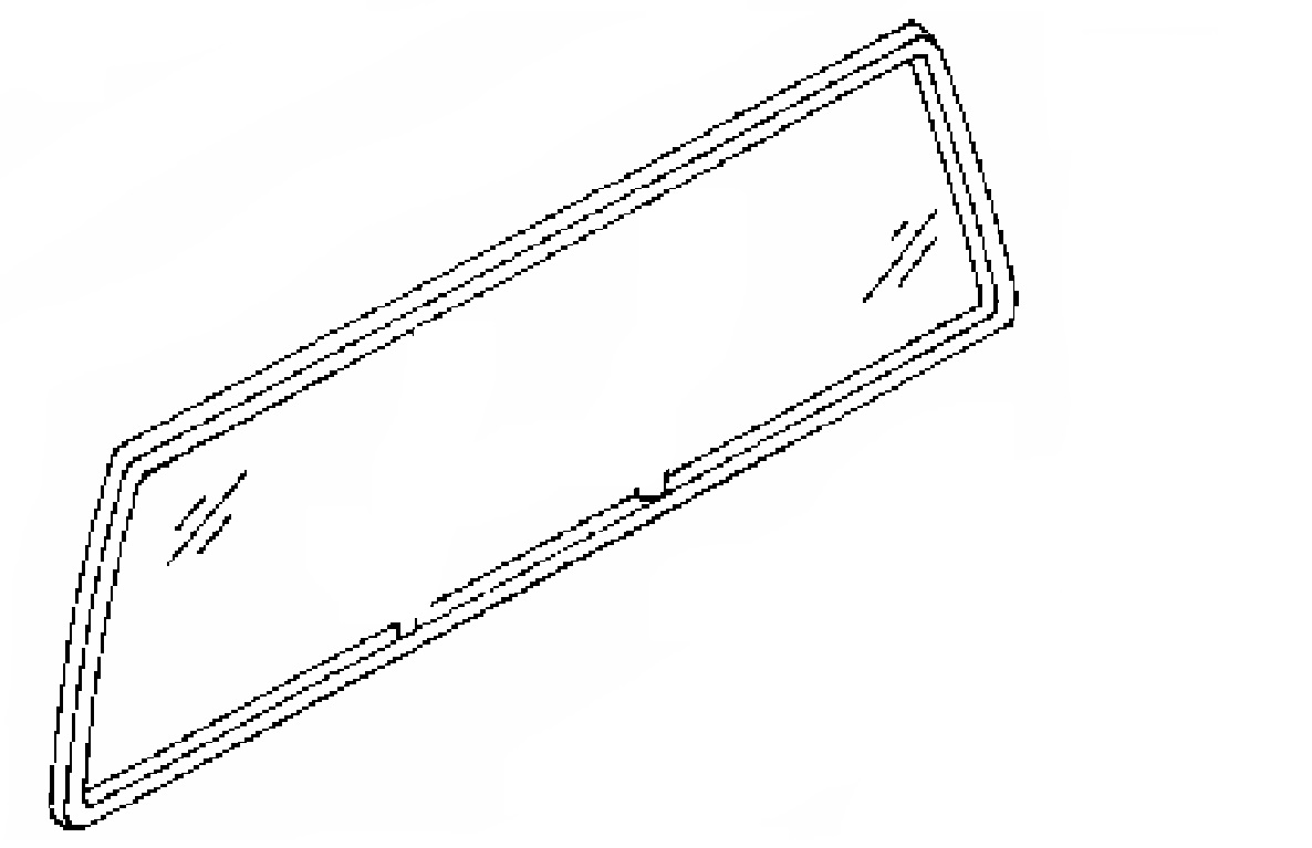 Back Glass Window Nissan Frontier Pickup 4 Door Crew Cab 2000-2004