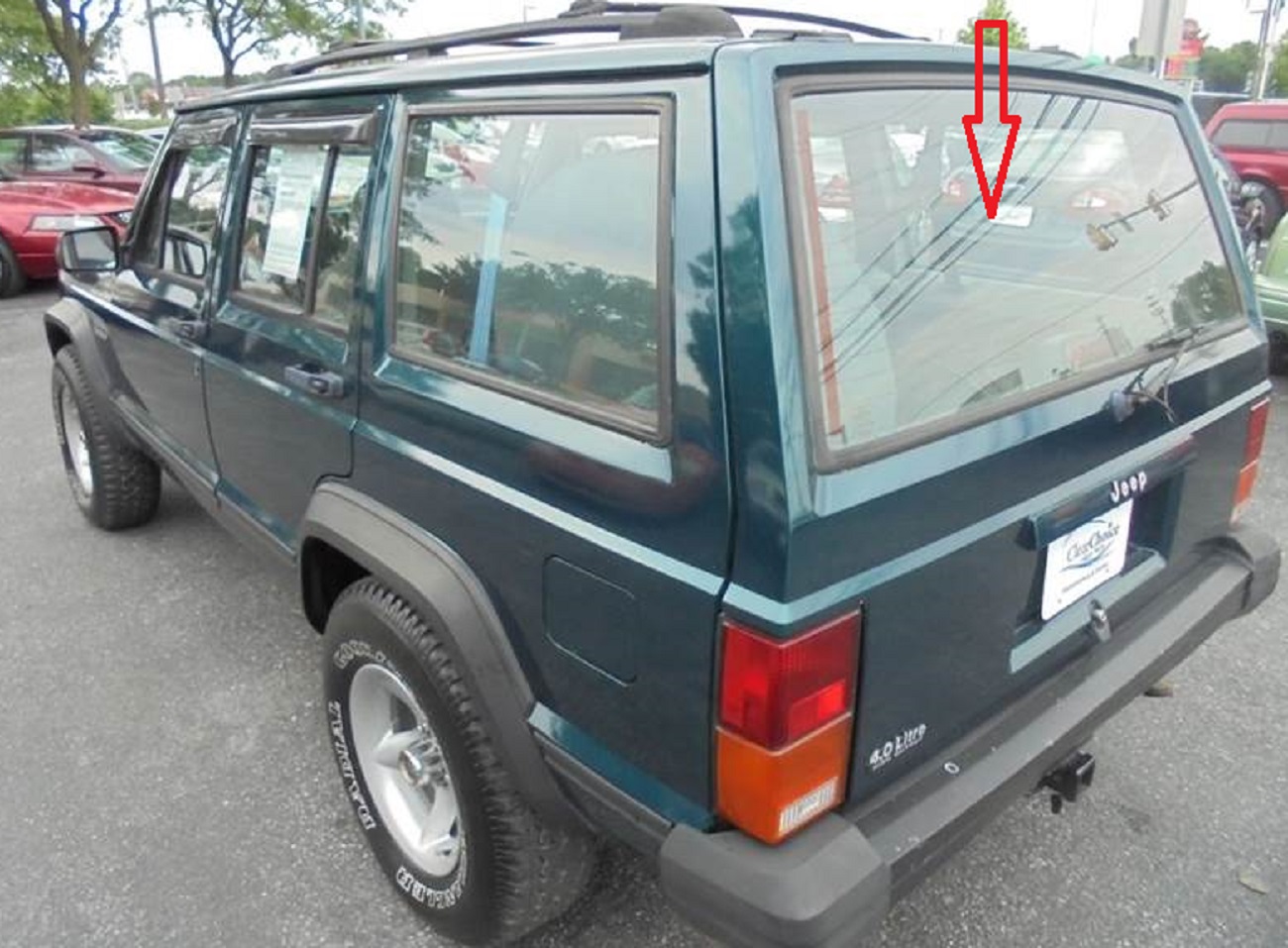 Back Window Glass Jeep Cherokee 4 Door Utility 1995-1996