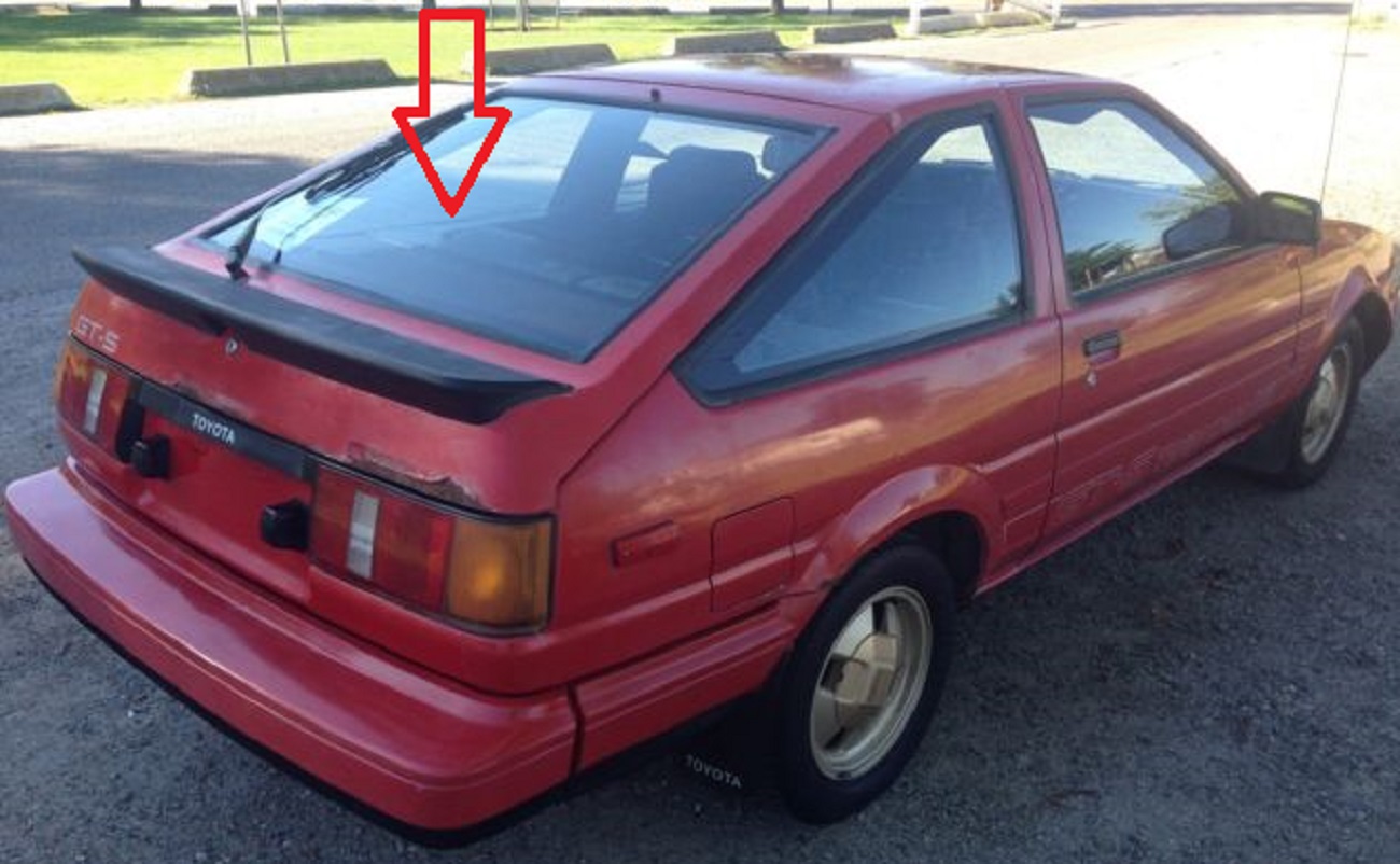 Back Window Glass Toyota Corolla 2 Door Hatchback 1984-1986