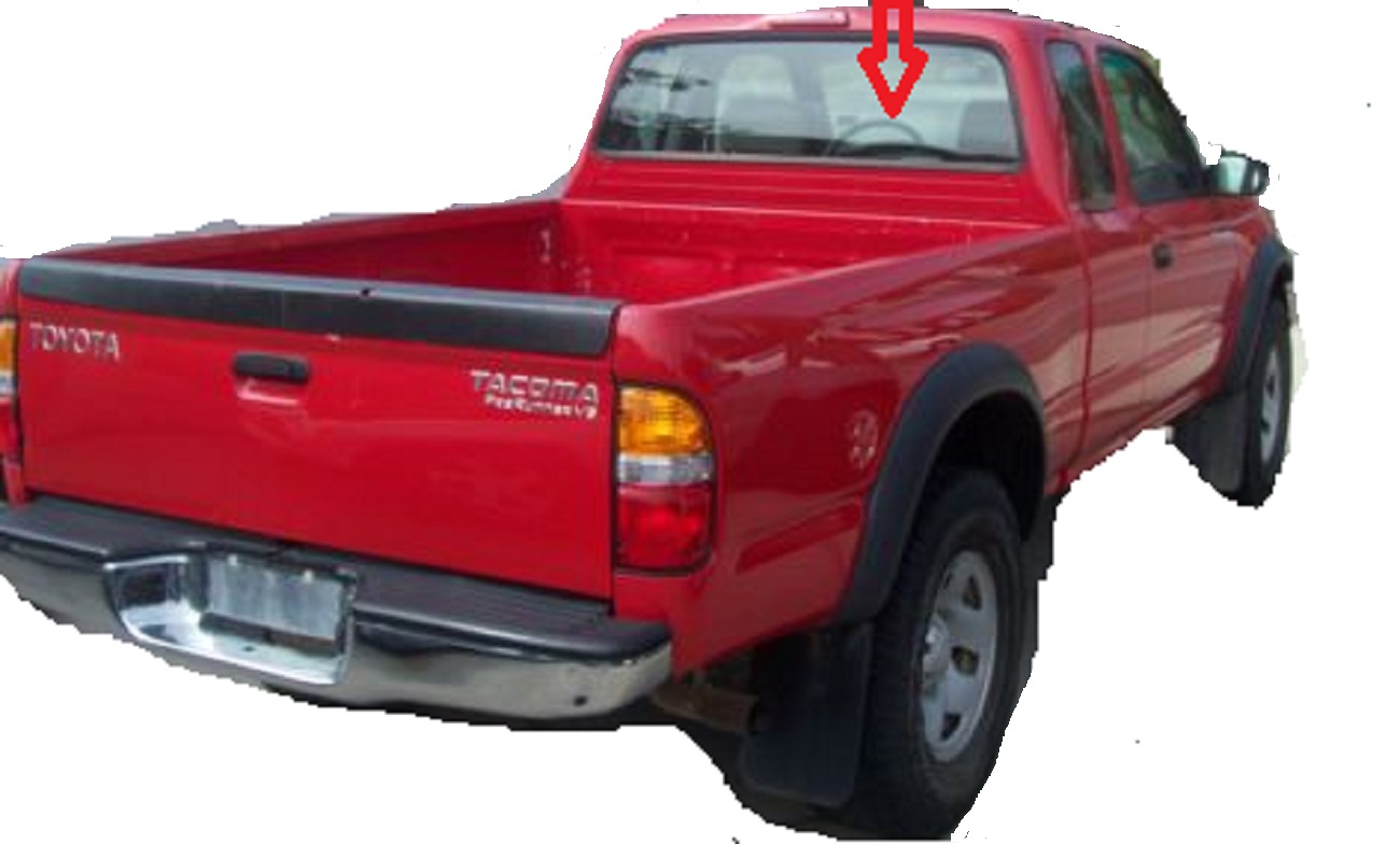 Back Window Glass Toyota Tacoma 2 Door Extended Cab 2004