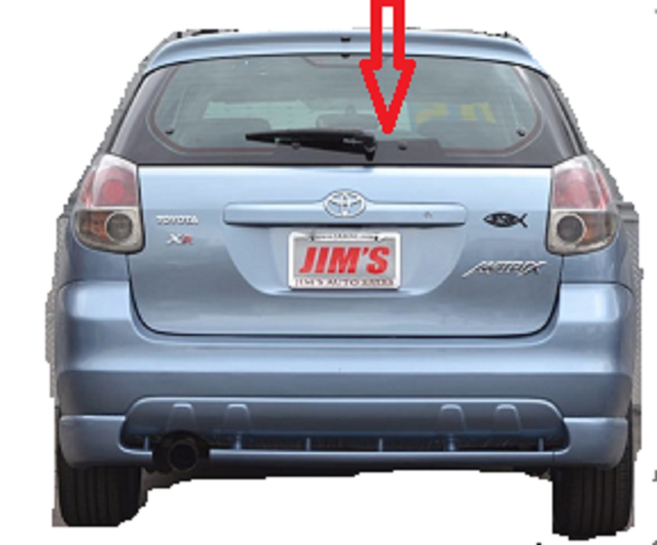 Back Window Glass Toyota Matrix 4 Door Hatchback 2003-2005