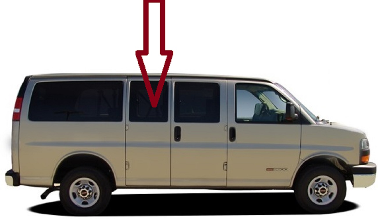 Rear Glass Passenger Side GMC Savana Extended Van 2003-2015(Savana 1500 ...