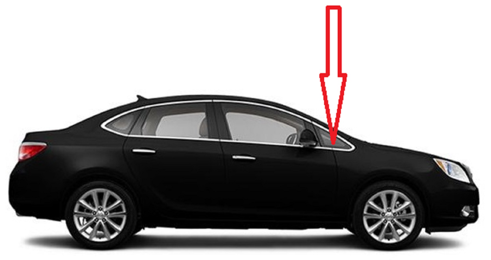 Front Vent Glass Passenger Side Buick Verano 4 Door Sedan 2012-2017