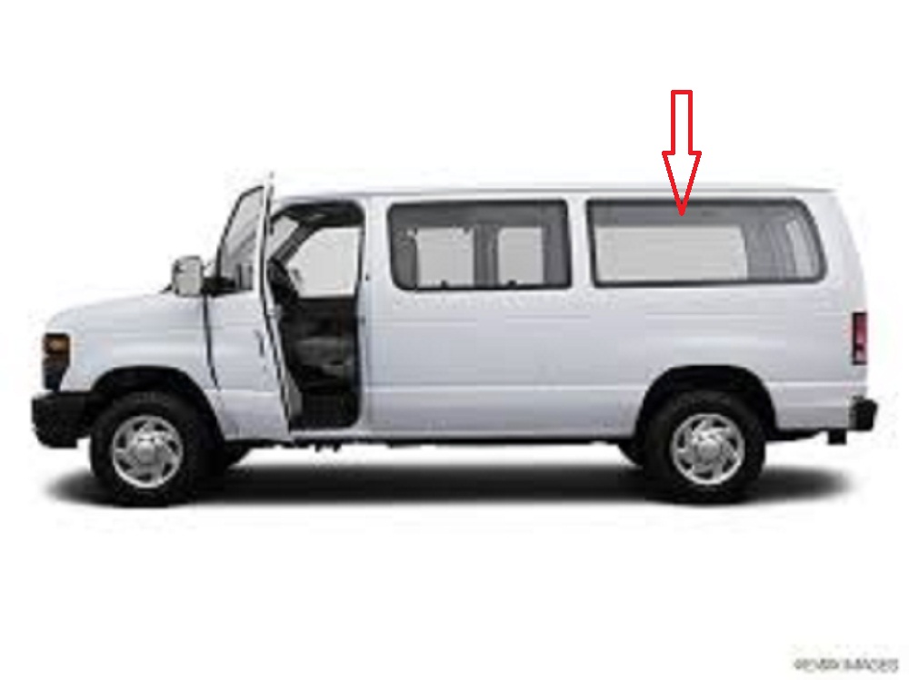 Rear Quarter Glass Driver Left Side Ford Econoline 3 Door Van 1993-1998