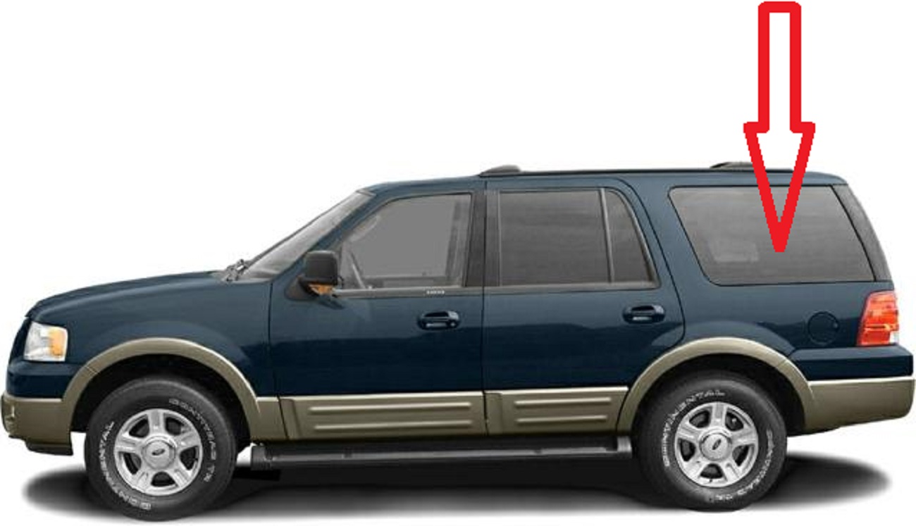 Rear Quarter Glass Driver Side Ford Expedition 4 Door Utility 2003-2006