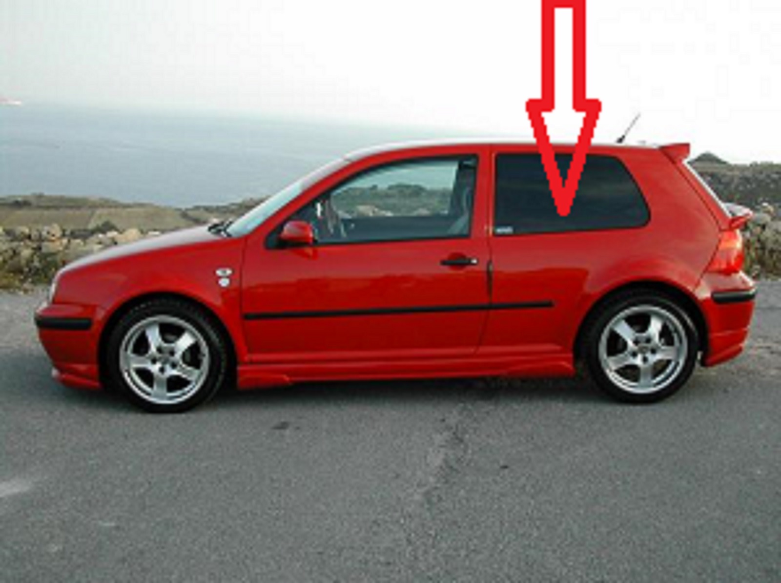 Quarter Glass Driver Side Volkswagen VW Golf 2 Door Hatchback 1996-1999