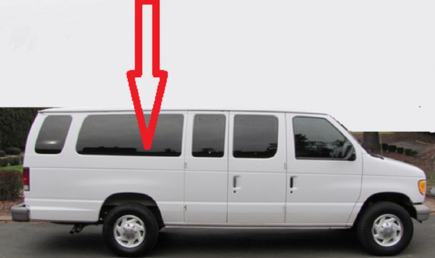 Rear Quarter Glass Window Passenger Right Side Ford Econoline 3 Door ...
