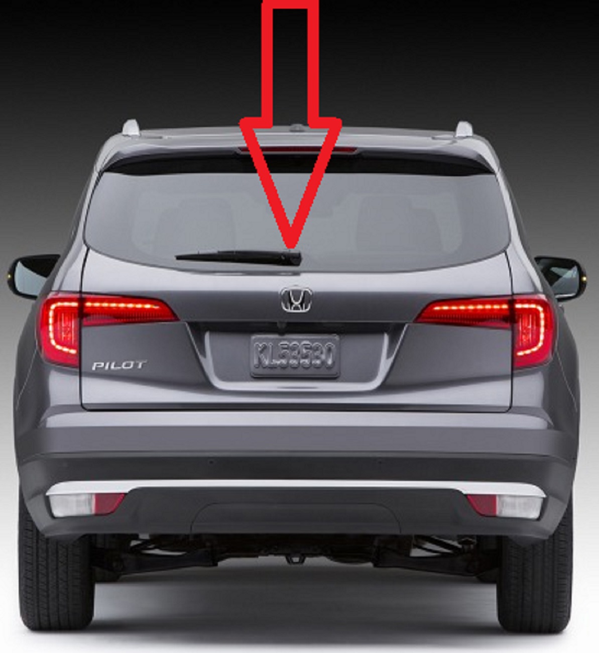 Rear Back Window Glass Honda Pilot 4 Door Utility 2016-2018