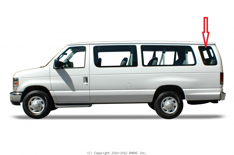 Rear Quarter Glass Driver Left Side Ford Econoline Extended Van 2008-2014