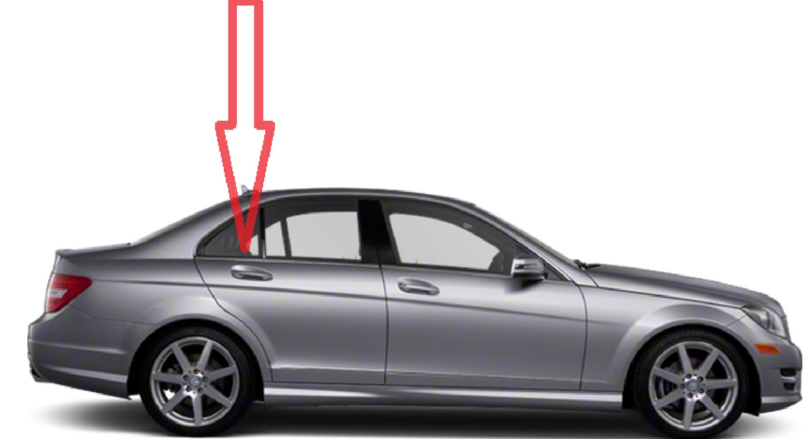 Rear Vent Glass Passenger Right Side Replacement Mercedes Benz C250 4 ...