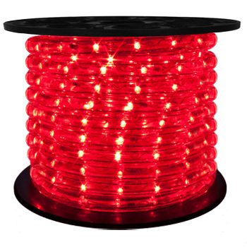 LED 2-Wire 1/2'' 120v Directional Red Rope Light - 150'