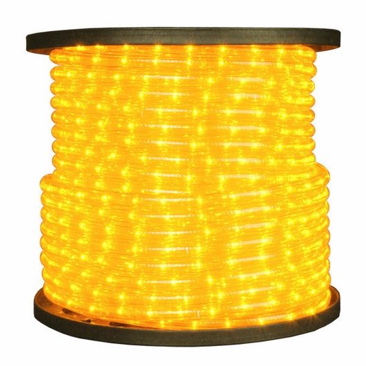 LED 2-Wire 1/2'' 120v Directional Yellow Rope Light - 150'