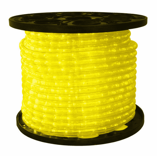 Omnidirectional 3/8” Yellow LED Rope Lights – 150 Feet