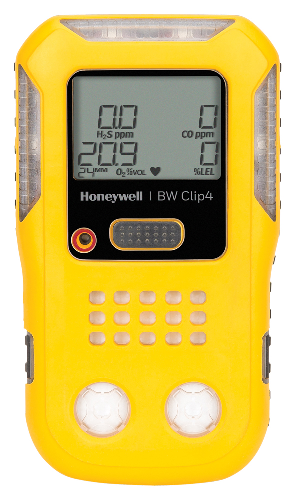 BWC4-Y-E BW Clip4 4-Gas Detector (O2, LEL, H2S, CO) - Yellow Housing ...
