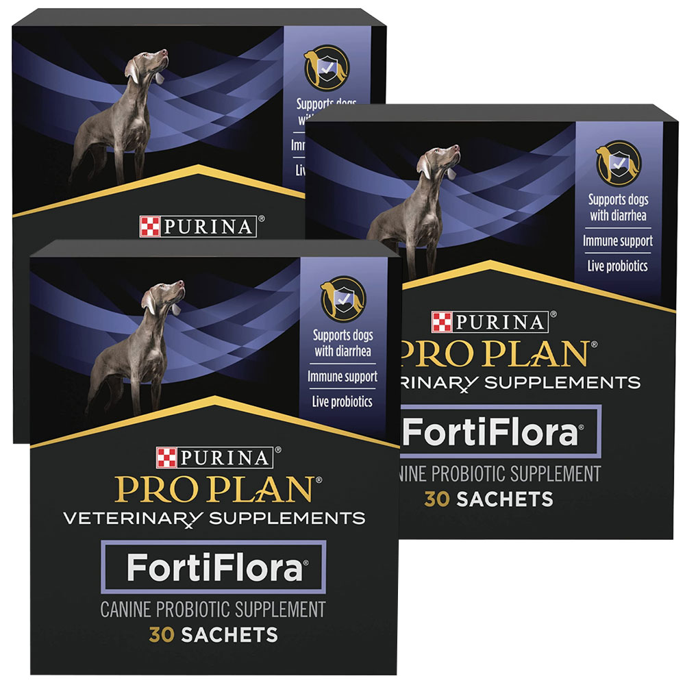 3 Pack FortiFlora CANINE Nutritional Supplement by Purina- Box of 30 (1 ...