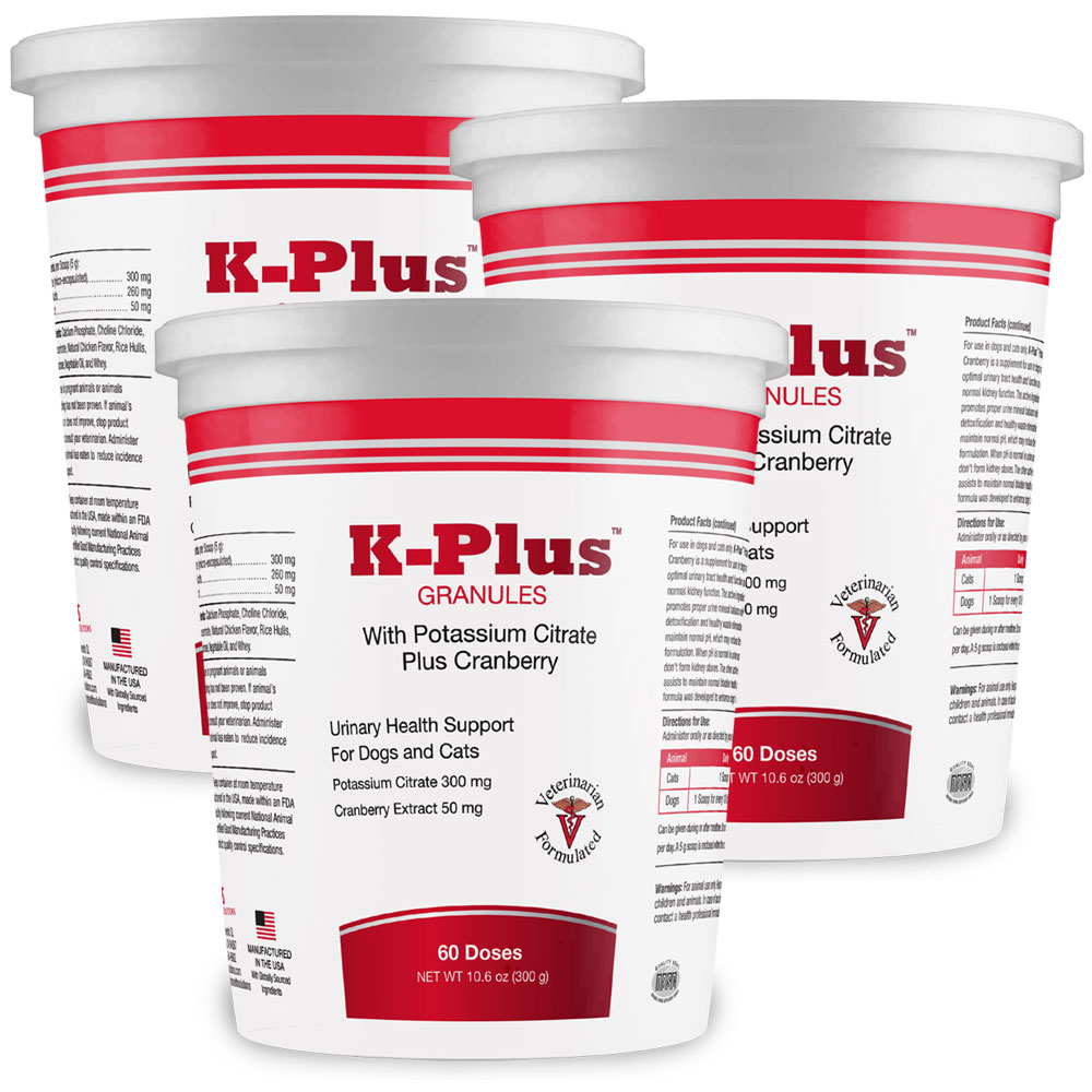 3-PACK K-Plus Potassium Citrate Plus Cranberry Granules (180 Doses ...