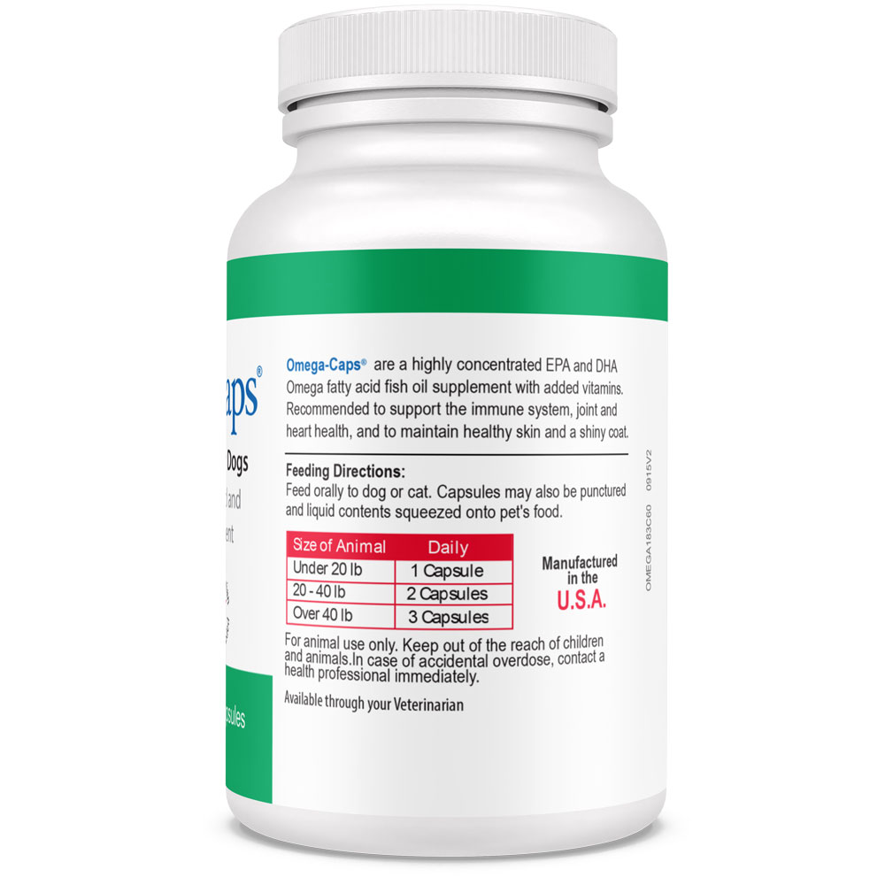 3-Pack Omega-Caps For Cats & Smaller Dogs (180 Softgel Capsules) | On ...