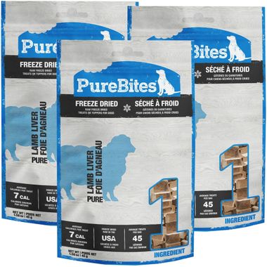Purebites Lamb Liver Freeze-Dried Dog Treat 3-PACK (4.74 oz) | On Sale ...
