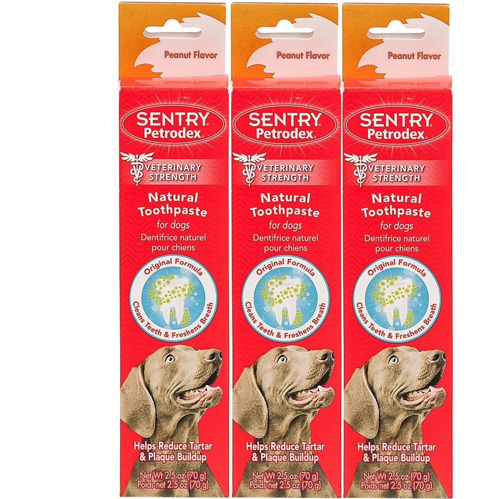 3-PACK Sentry HC Petrodex Natural Toothpaste Dogs Peanut Flavor (Net. 7 ...