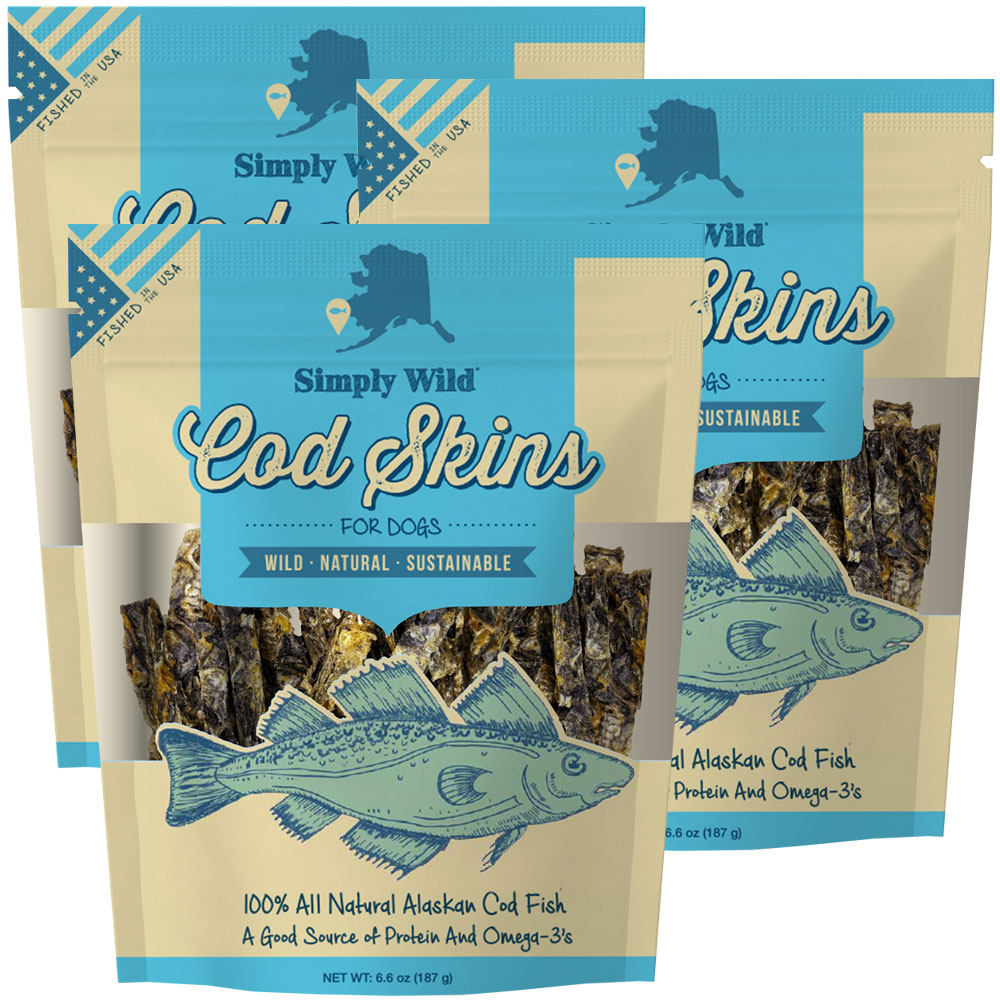 Simply Wild Cod Skins for Dogs (19.8 oz) 3-PACK | On Sale | EntirelyPets Rx