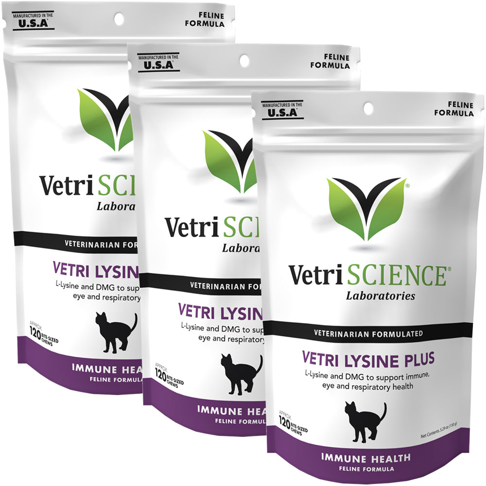 3-PACK VetriScience Vetri Lysine Plus (360 Bite-Sized Chews) | On Sale ...