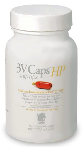 3V Caps HP SNIP TIPS for SMALLER DOGS & CATS (60 Caps, 787.5 mg/capsule ...