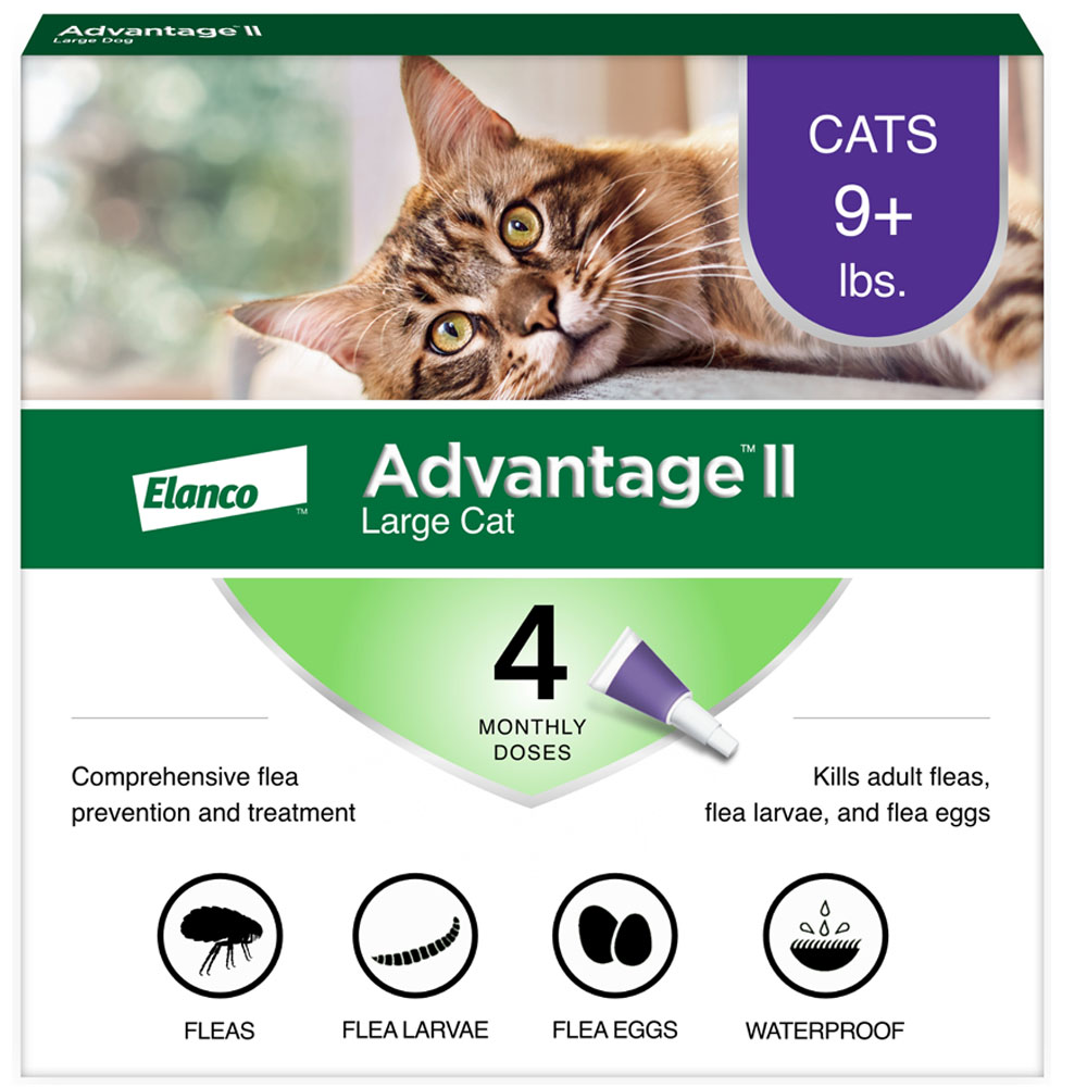 Advantage II Large Cats Over 9 lbs.|Vet-Recommended Flea Treatment ...