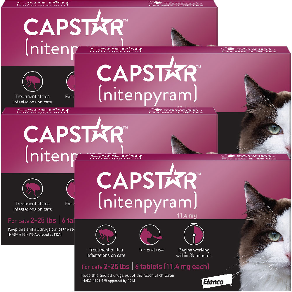 Capstar Flea Control Cats 2-25 lbs (24 tablets) | On Sale | EntirelyPets Rx