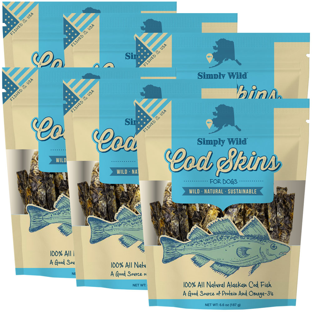 Simply Wild Cod Skins for Dogs (2.5 lb) 6-PACK | On Sale | EntirelyPets Rx