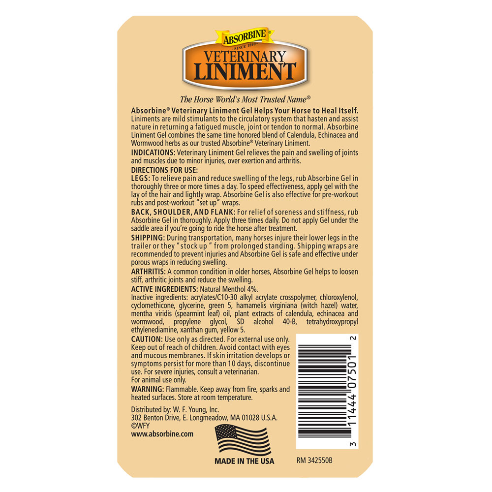 Absorbine Liniment Gel (12 oz) | On Sale | EntirelyPets Rx