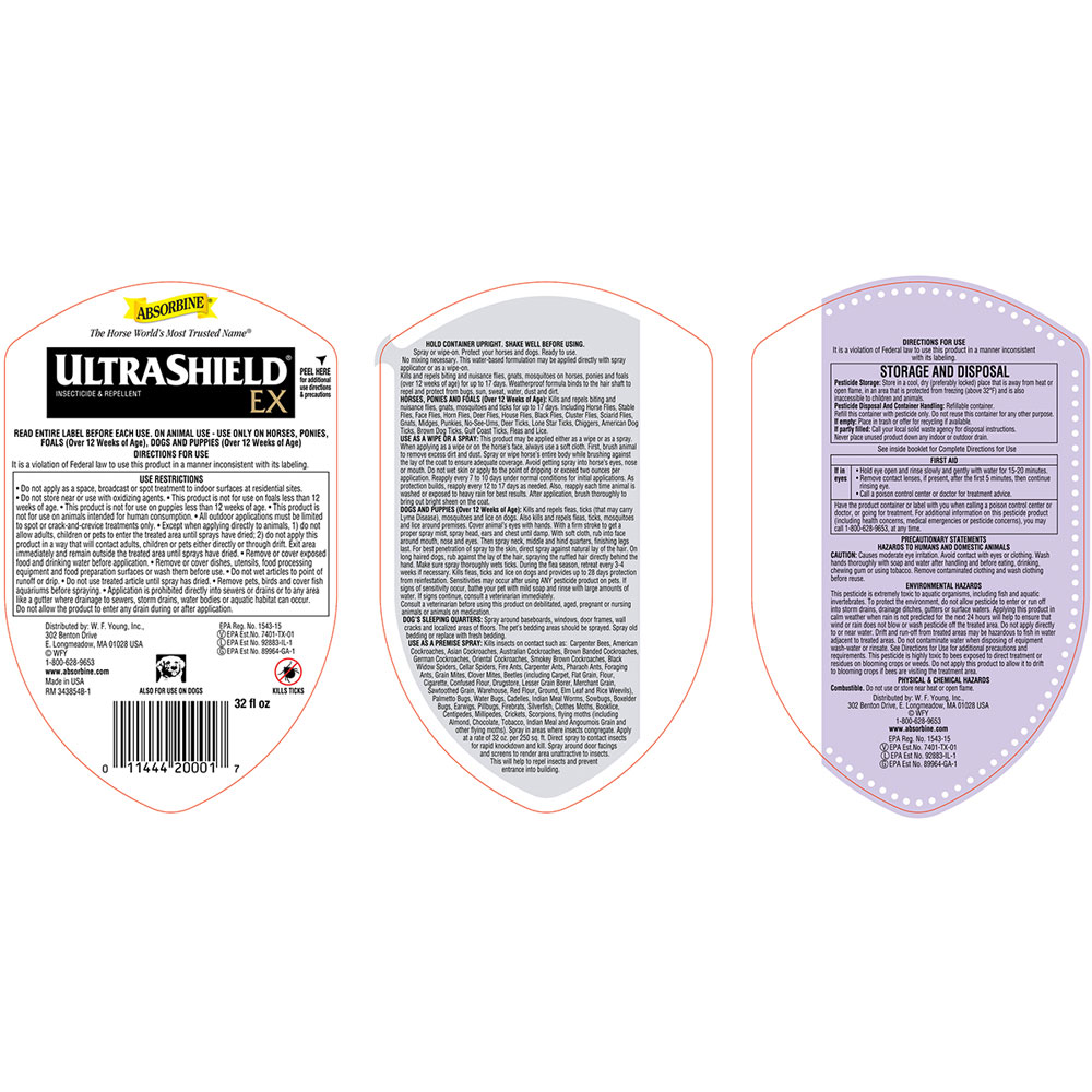 Absorbine UltraShield EX Insecticide and Repellent Spray, 32oz | On ...