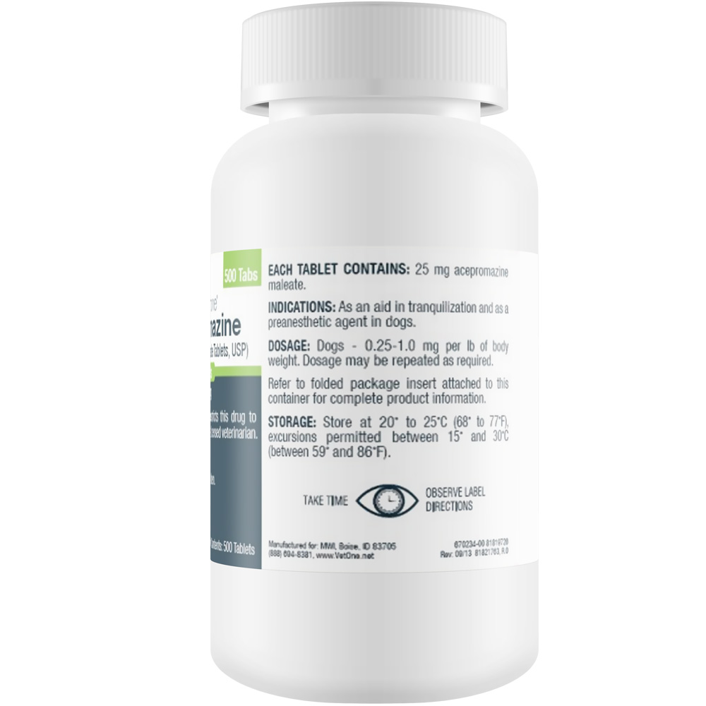 Acepromazine Maleate 25mg (Per Tab) | On Sale | EntirelyPets Rx