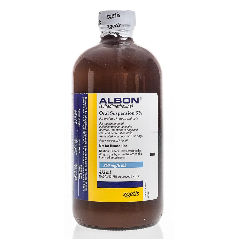 Albon Oral Suspension (473 ml) | View More Info | EntirelyPets Rx