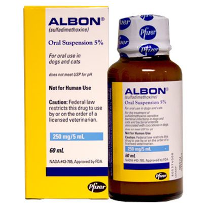 Albon Oral Suspension (60 ml) | View More Info | EntirelyPets Rx