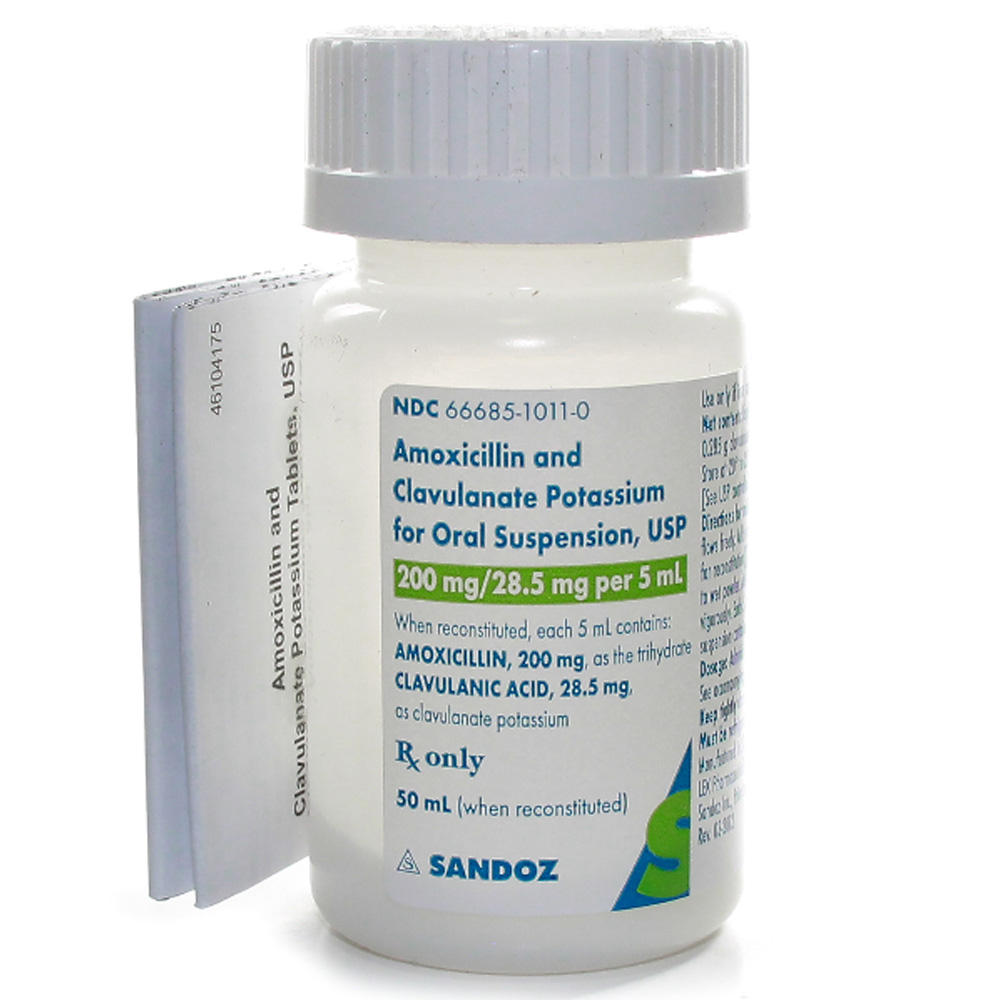 Amoxicillin & Clavulanate Potassium for Oral Suspension, USP for Dogs ...