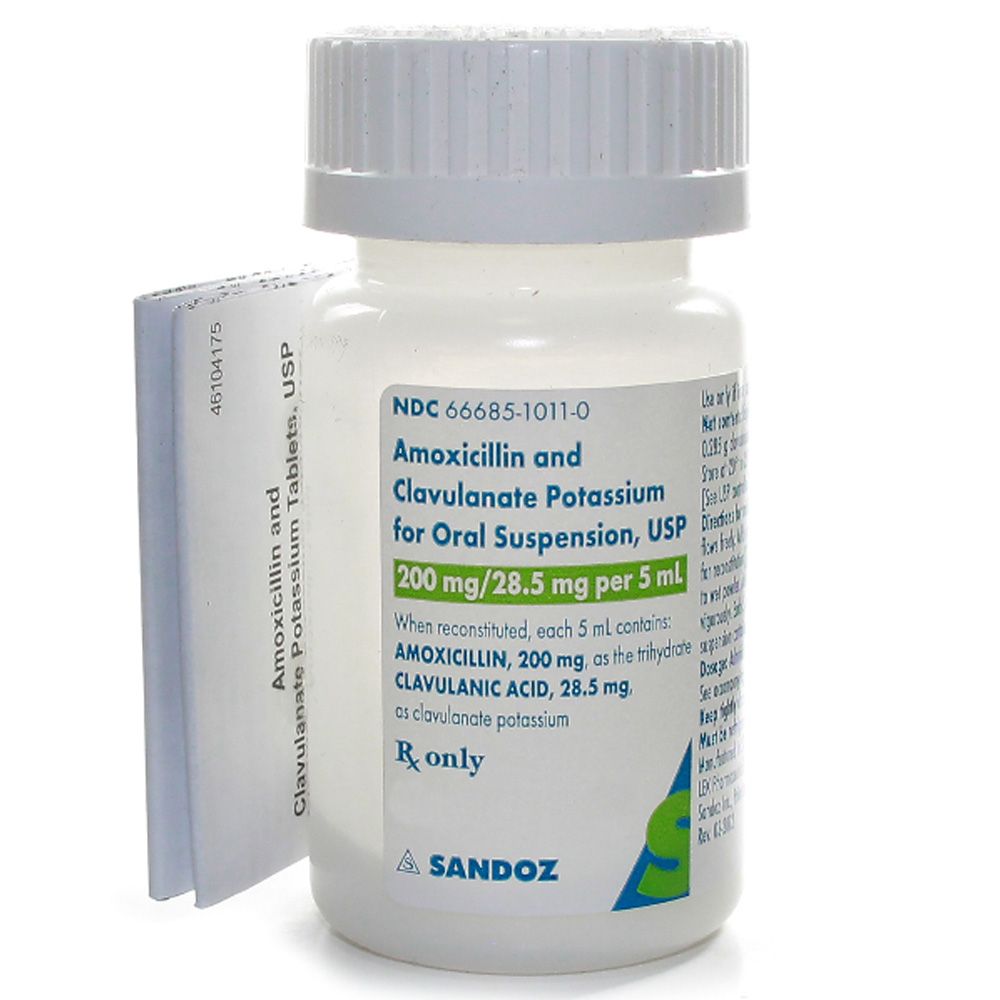 Amoxicillin & Clavulanate Potassium for Oral Suspension, USP for Dogs ...
